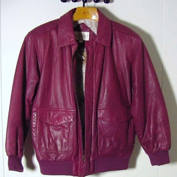Repertoire | Jackets & Coats | Vtg Repertoire Red Leather Map Liner ...